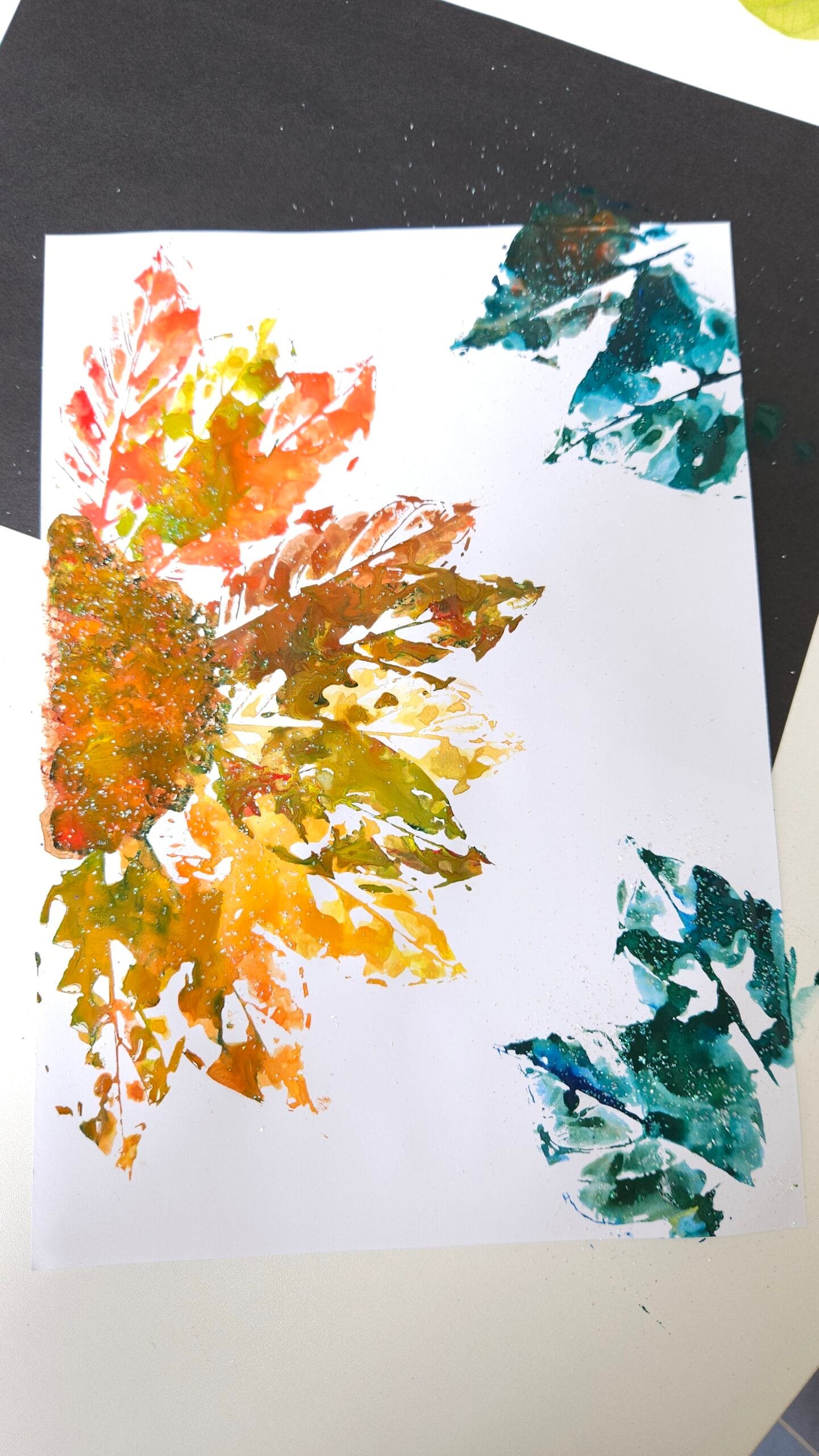 Ladyfinger + Leaf Stamping: Easy Process Art for Preschoolers ...