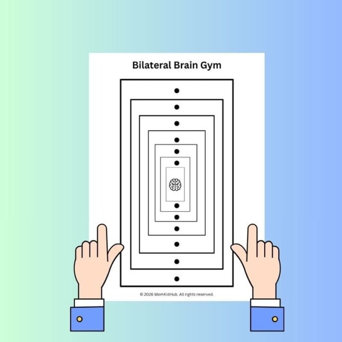 Bilateral Brain Gym Activity Sheet for Kids – Free Printable