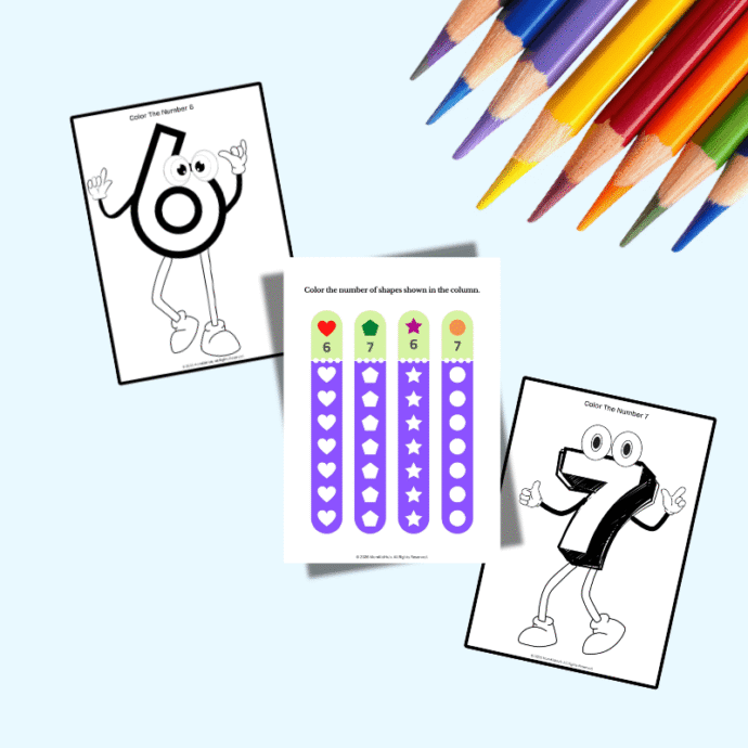 Fun Number 6 and 7 Worksheets for Kids (Free Printable Pack ...